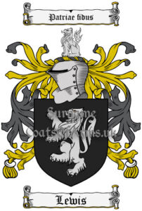 Lewis (Wales) Coat of Arms (Family Crest) Image Download