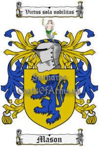 Mason (England) Coat of Arms (Family Crest) Image Download