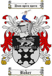Baker (England) Coat of Arms (Family Crest) Image Download