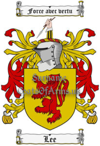 Lee (English) Coat of Arms (Family Crest) Image Download