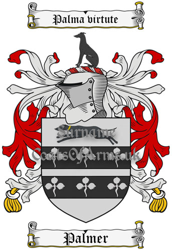 Palmer (England) Coat of Arms (Family Crest) PNG Instant Download