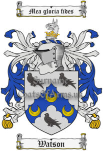 Watson (English) Coat of Arms (Family Crest) Instant Download
