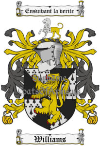Williams (British) Coat of Arms (Family Crest) Instant Download