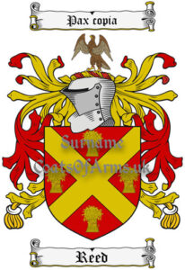 Reed (England) Coat of Arms (Family Crest) Image Download