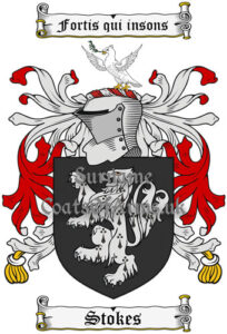 Stokes (England - Wales) Coat of Arms (Family Crest) Instant Download