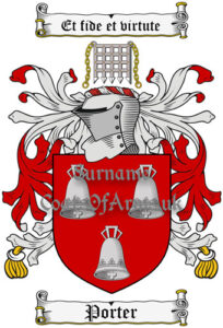 Porter (Ireland) Coat of Arms (Family Crest) Instant PNG Image Download