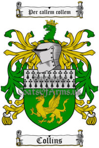 Collins (English) Coat of Arms (Family Crest) Image Download