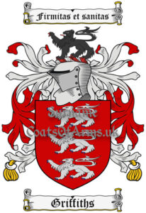 Griffiths (Wales) Coat of Arms (Family Crest) Instant PNG Image Download
