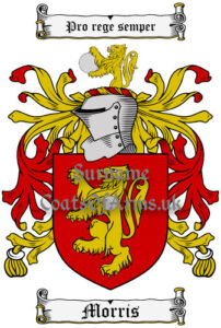 Morris (English) Coat of Arms (Family Crest) Image Download