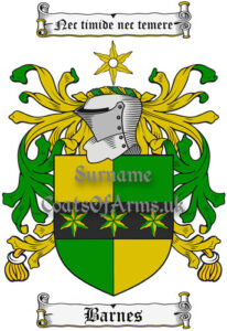 Barnes (English) Coat of Arms (Family Crest) Image Download