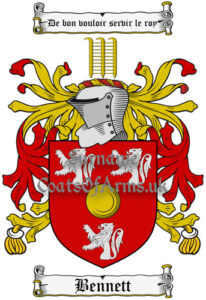 Bennett (England) Coat of Arms (Family Crest) Image Download