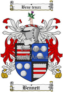 Bennett (Ireland) Coat of Arms (Family Crest) Image Download