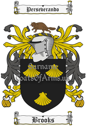 Brooks (Scotland) Coat of Arms (Family Crest) Instant Image Download