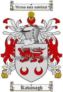 Kavanagh (Ireland) Coat of Arms (Family Crest) Image Download