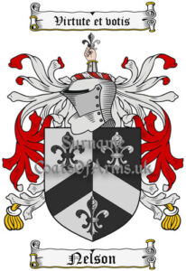 Nelson (England) Coat of Arms (Family Crest) Instant Image Download