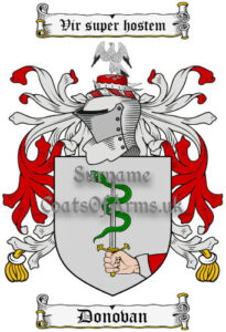 Donovan (Ireland) Coat of Arms (Family Crest) Instant Image Download