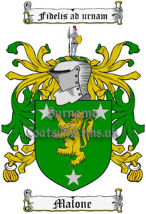 Malone (Irish) Coat of Arms (Family Crest) Instant Image Download