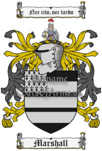 Marshall (English) Coat of Arms (Family Crest) Image Download