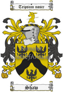 Shaw (England) Coat of Arms (Family Crest) Image Download