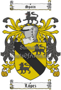 López (Spanish) Coat of Arms (Family Crest) Image Download