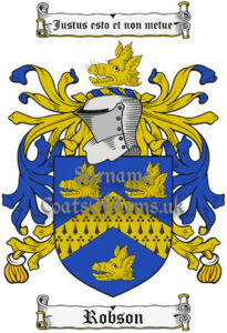 Robson (English) Coat of Arms (Family Crest) Image Download