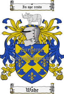 Wade (English) Coat of Arms (Family Crest) PNG Image Download