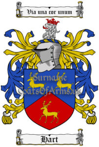 Hart (English) Coat of Arms (Family Crest) Instant Image Download