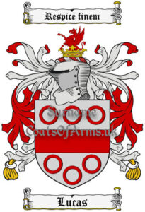 Lucas (English) Coat of Arms (Family Crest) PNG Image Download