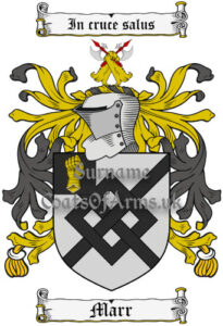 Marr (English) Coat of Arms (Family Crest) Instant Image Download