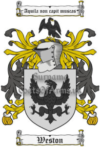 Weston (English) Coat of Arms (Family Crest) Image Download