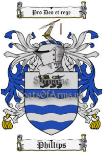 Phillips (Irish) Coat of Arms (Family Crest) Instant Image Download