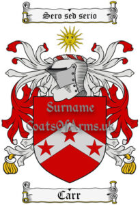 Carr (Scottish) Coat of Arms (Family Crest) PNG Image Download