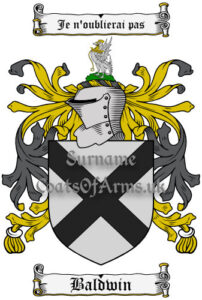 Baldwin (English) Coat of Arms (Family Crest) Image Download