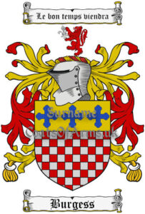 Burgess (English) Coat of Arms (Family Crest) Image Download