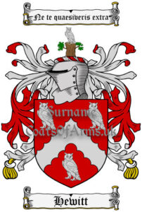 Hewitt (English) Coat of Arms (Family Crest) PNG Image Download