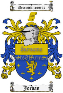 Jordan (English) Coat of Arms (Family Crest) Image Download