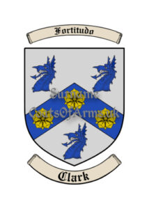 Clark (Northumberland, England) Shield Coat of Arms, Family Crest